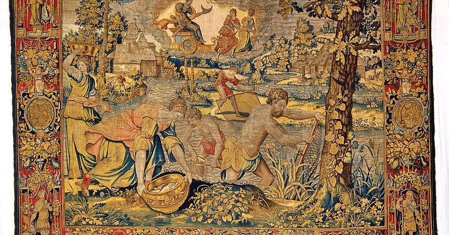 Der Einfluss des Mondes (Luna) auf das Wirken der Menschen (Tapisserie ...