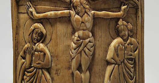 Kusstafel: Christus am Kreuz mit Maria und Johannes - Bayerisches Nationalmuseum