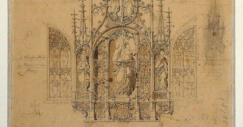 Entwurfszeichnung für den Seitenaltar in Velden, Pfarrkirche St. Peter und Paul - Bayerisches ...