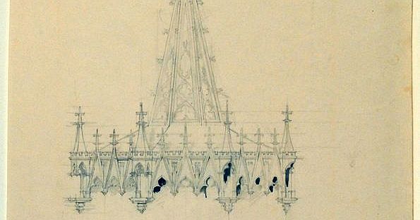 Entwurfszeichnung für ein Kanzeldach - Bayerisches Nationalmuseum