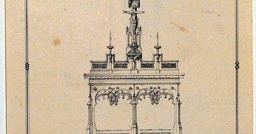 Entwurfszeichnung für ein Hausaltärchen - Bayerisches Nationalmuseum