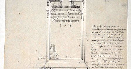 Entwurfszeichnung für ein Grabmal - Bayerisches Nationalmuseum