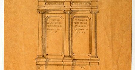 Entwurfszeichnung für ein Grabmal - Bayerisches Nationalmuseum