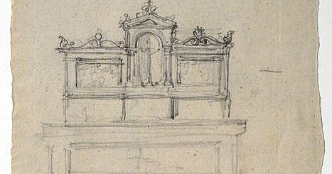 Entwurfszeichnung für ein Grabdenkmal - Bayerisches Nationalmuseum