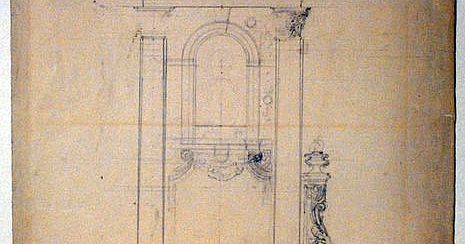 Entwurfszeichnung für ein Grabmal - Bayerisches Nationalmuseum