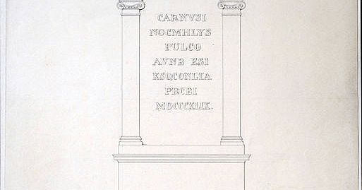 Entwurfszeichnung für ein Grabmal - Bayerisches Nationalmuseum