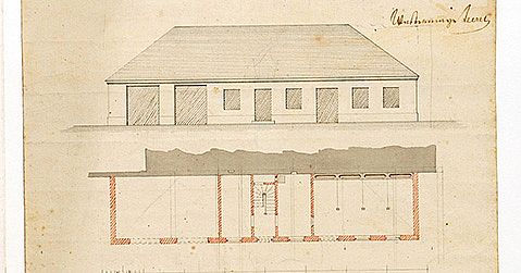 Entwurfszeichnung für ein Geschäftshaus der Fa. Huber - Bayerisches Nationalmuseum
