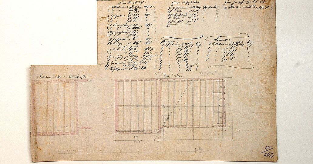 Entwurfszeichnung für ein Geschäftshaus der Fa. Huber, Detailplan - Bayerisches Nationalmuseum