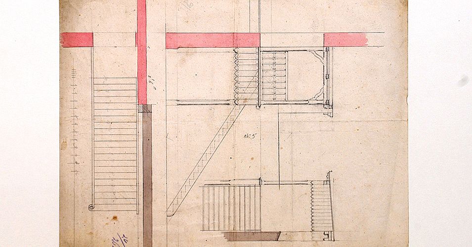 Entwurfszeichnung für ein Geschäftshaus der Fa. Huber, Detailplan - Bayerisches Nationalmuseum