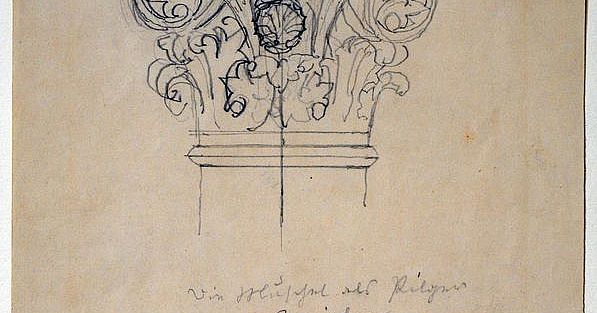 Entwurfszeichnung für ein Kapitell - Bayerisches Nationalmuseum