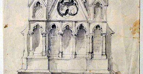 Entwurfszeichnung für ein Grabmal - Bayerisches Nationalmuseum