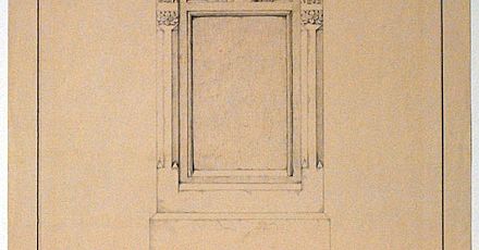 Entwurfszeichnung für ein Grabmal - Bayerisches Nationalmuseum