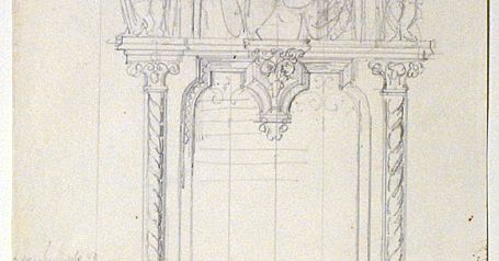 Entwurfszeichnung für ein Grabmal - Bayerisches Nationalmuseum