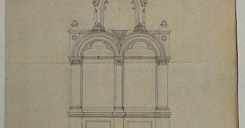 Entwurfszeichnung für ein Grabmal - Bayerisches Nationalmuseum