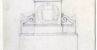 Entwurfszeichnung für ein Grabmal - Bayerisches Nationalmuseum