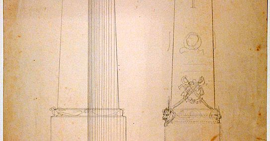 Entwurfszeichnung für ein Kriegerdenkmal - Bayerisches Nationalmuseum