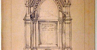 Entwurfszeichnung für ein Grabmal - Bayerisches Nationalmuseum