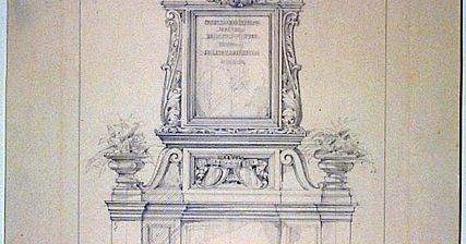 Entwurfszeichnung für ein Grabmal - Bayerisches Nationalmuseum