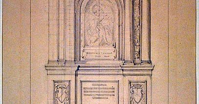 Entwurfszeichnung für ein Grabmal - Bayerisches Nationalmuseum