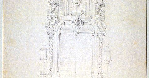 Entwurfszeichnung für ein Grabmal - Bayerisches Nationalmuseum