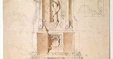 Entwurfszeichnung für ein Grabmal - Bayerisches Nationalmuseum