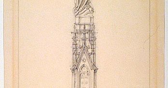 Entwurfszeichnung für ein Grabmal - Bayerisches Nationalmuseum