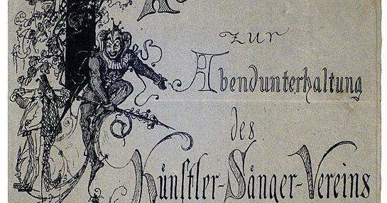 Flachdruck: Programmheft des Künstler-Sänger-Vereins in der Westendhalle - Bayerisches ...