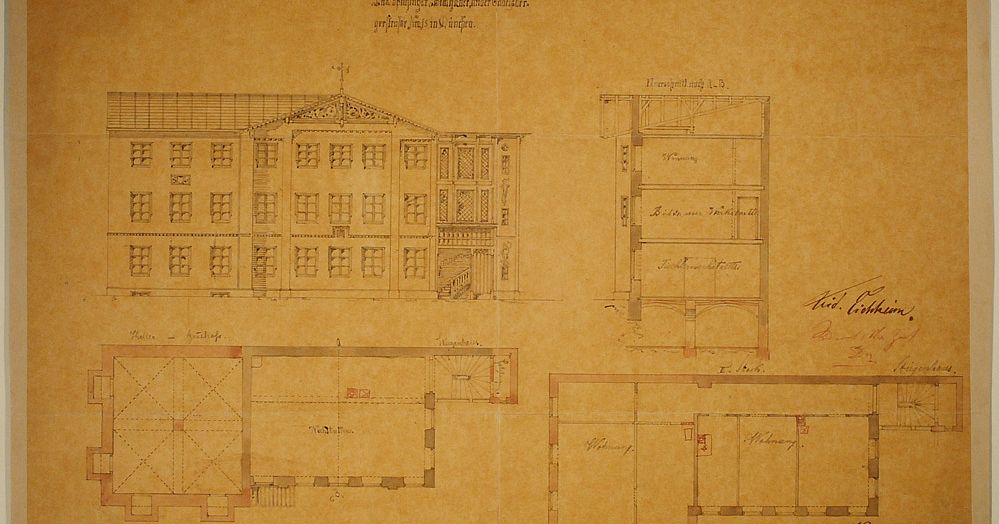 Entwurfszeichnung für ein Gartenhaus - Bayerisches Nationalmuseum
