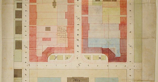 Entwurfszeichnung für ein Gebäude - Bayerisches Nationalmuseum