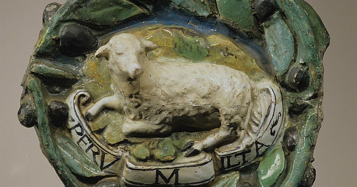 Lamm als Symbol der Demut (Relief) - Bayerisches Nationalmuseum