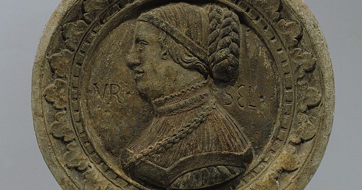 Porträtmedaillon der Ursula Seld, Gattin des Augsburger Goldschmieds ...