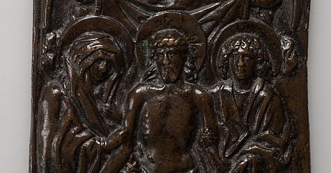 Christus im Grab mit Maria und Johannes (Relief) - Bayerisches Nationalmuseum