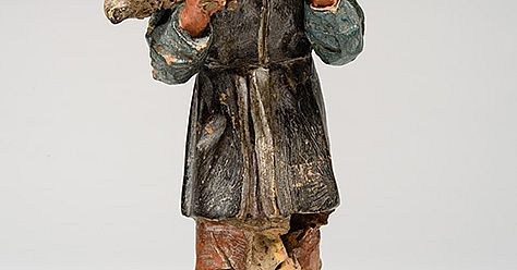 Hirte mit Schaf (Krippenfigur) - Bayerisches Nationalmuseum