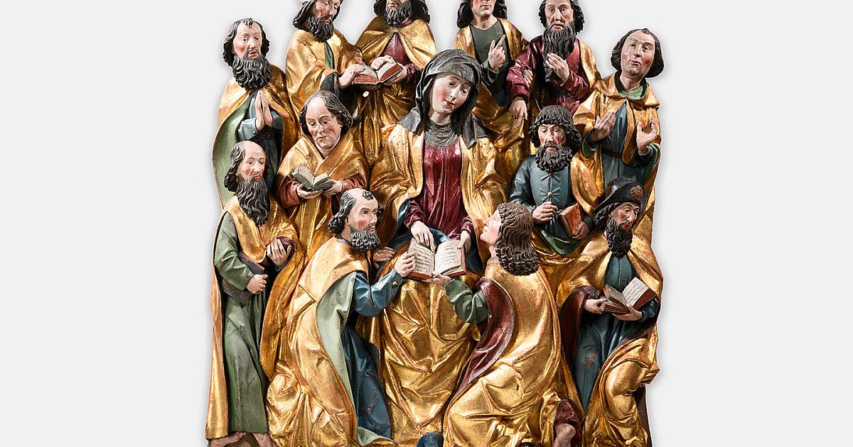 Maria mit den zwölf Aposteln "Pfingstfest" (Relief) - Bayerisches ...