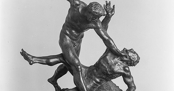 Figuren: Simson im Kampf mit einem Philister - Bayerisches Nationalmuseum