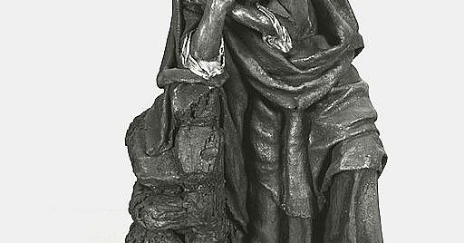 Hl. Joseph sich auf einen Fels stützend (Krippenfigur) - Bayerisches ...