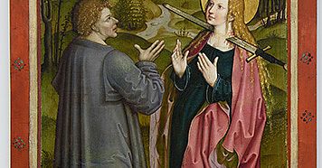 Tafelgemälde: Legende der Hl. Lucia - Bayerisches Nationalmuseum