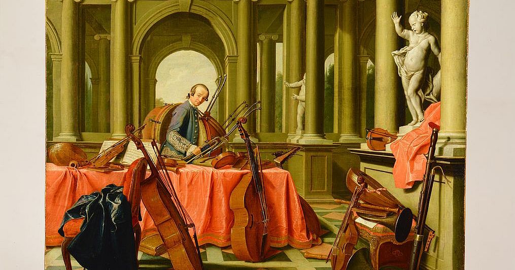 Ein Hofmusiker unter seinen Instrumenten (Gemälde) - Bayerisches ...