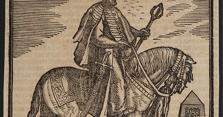 Holzschnitt: Der Groß-Vezier zu Pferde - Bayerisches Nationalmuseum