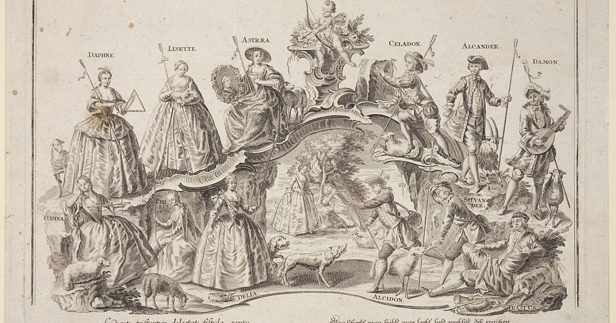 Radierung und Kupferstich: Darstellung von Schäferfiguren, Serie 234, Blatt 1 - Bayerisches ...