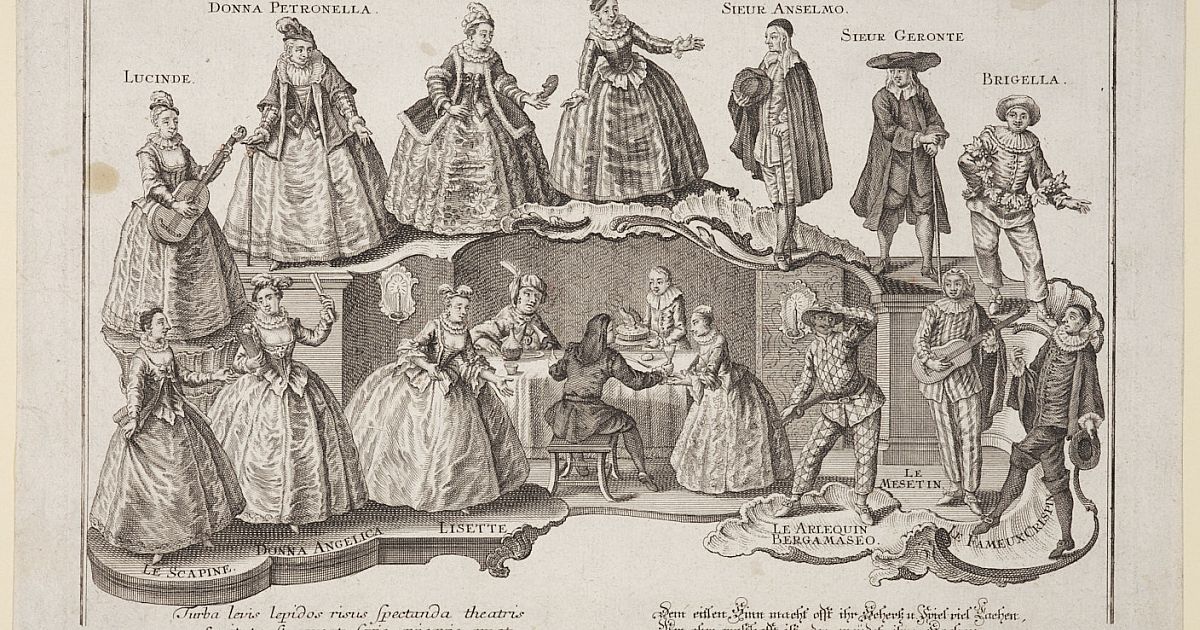 Radierung und Kupferstich: Komödienfiguren, Serie 234, Blatt 3 - Bayerisches Nationalmuseum