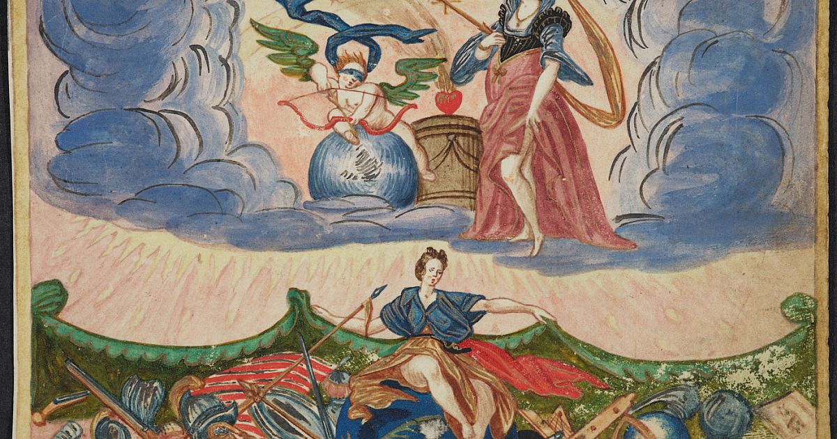 Deckfarbenmalerei auf Pergament: Allegorische Darstellung - Bayerisches Nationalmuseum
