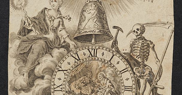 Kupferstich: Allegorische Todesdarstellung - Bayerisches Nationalmuseum