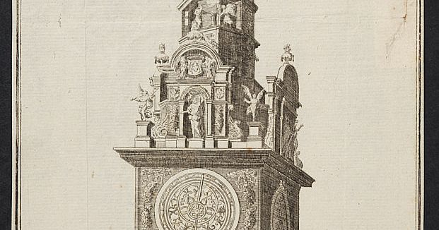 Kupferstich: Uhr von St. Jean in Lyon - Bayerisches Nationalmuseum