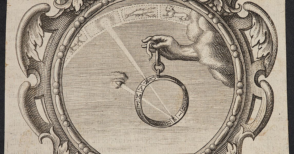 Kupferstich: Symbolring i. Ornamentrahmen - Bayerisches Nationalmuseum