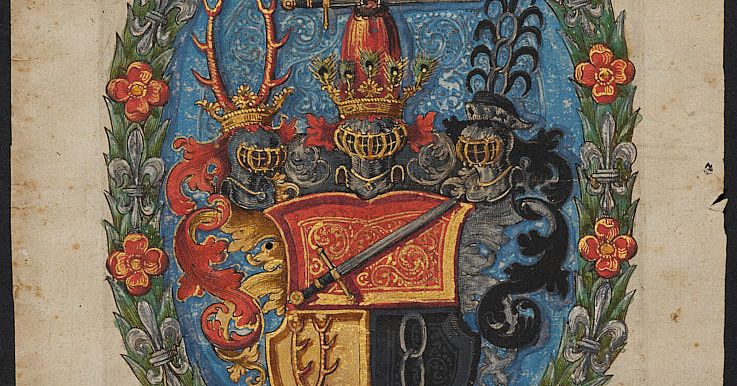 Malerei und Kupferstich auf Papier: Wappen des Kreß von Kressenstein. - Bayerisches Nationalmuseum
