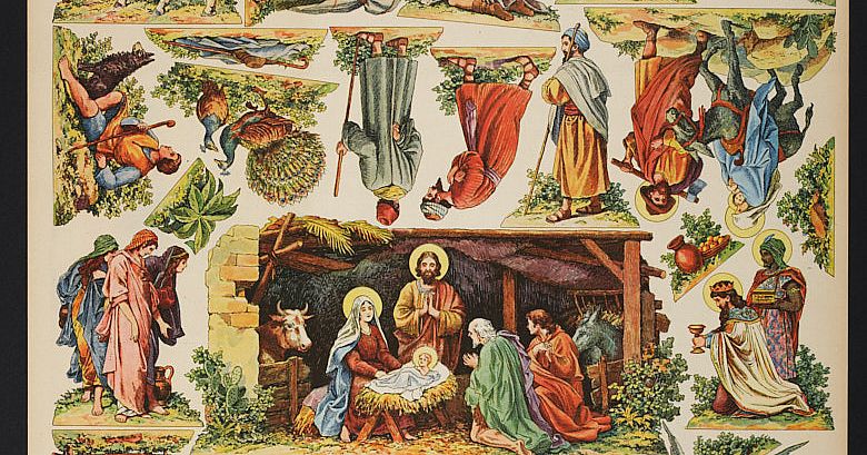 Ausschneidebogen: Papierkrippe - Bayerisches Nationalmuseum
