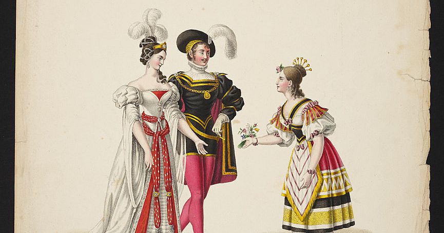 Lithografie: Italie. Mademoiselle la Comtesse Amélie de Montgelas ...