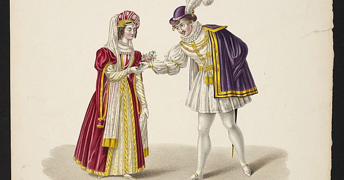 Lithografie: France. Madame la Comtesse Louise de Rechberg. Monsieur le ...