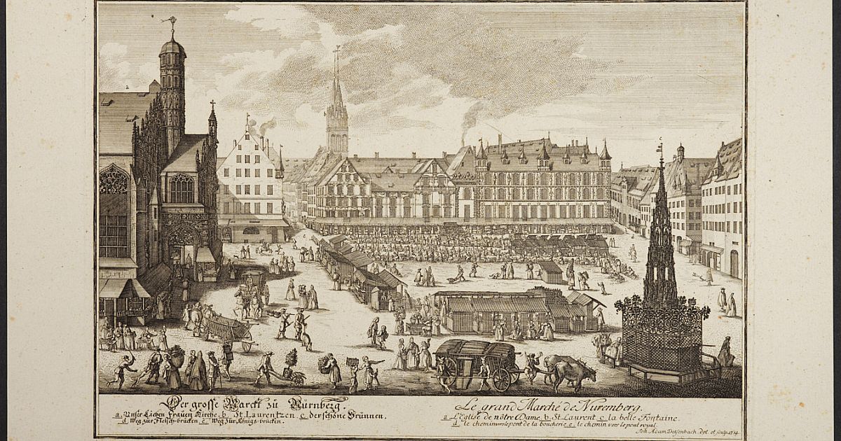Tiefdruck: Der große Markt in Nürnberg - Bayerisches Nationalmuseum